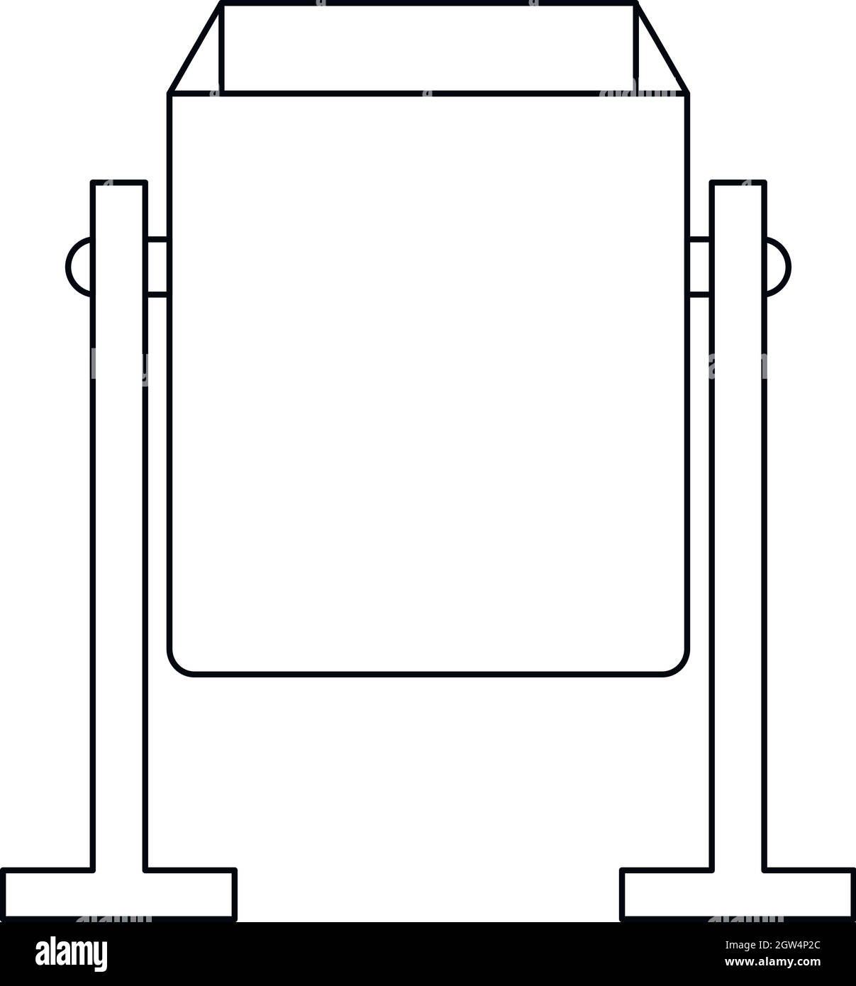 Metal garbage bin waste Stock Vector Images - Alamy