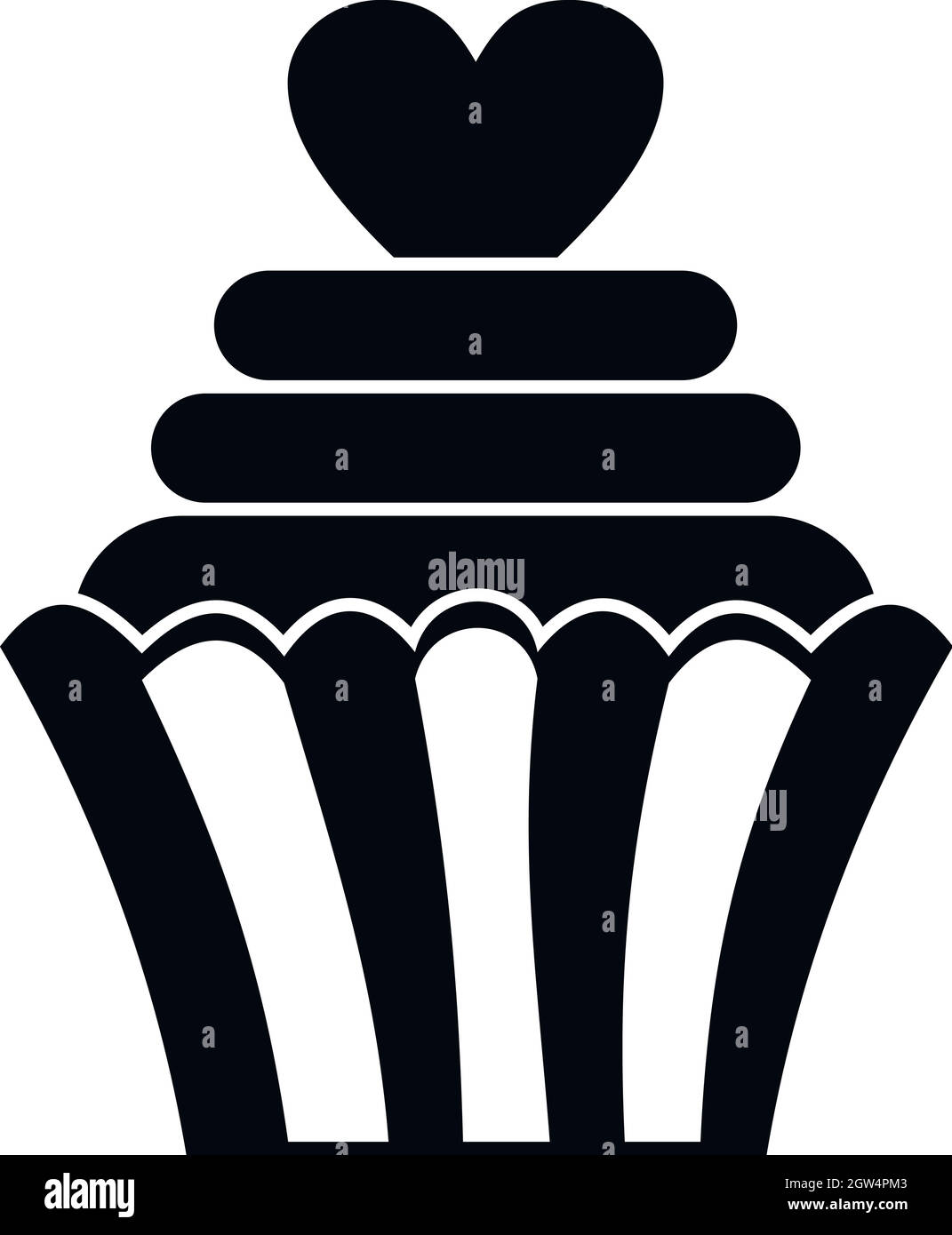 Cupcake white icing Stock Vector Images - Alamy