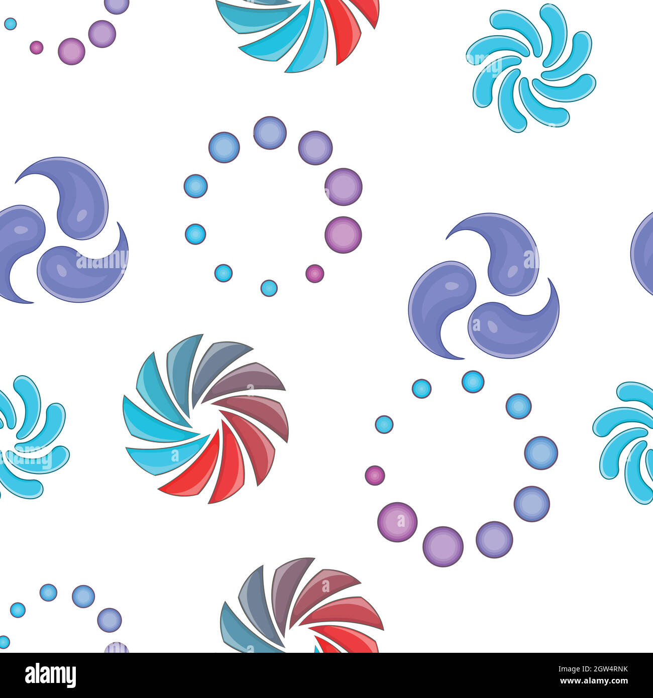 Round shapes pattern, cartoon style Stock Vector Image & Art - Alamy