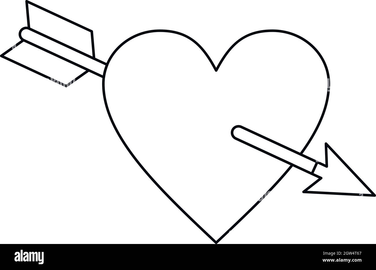 Love arrow heart Stock Vector Images - Alamy