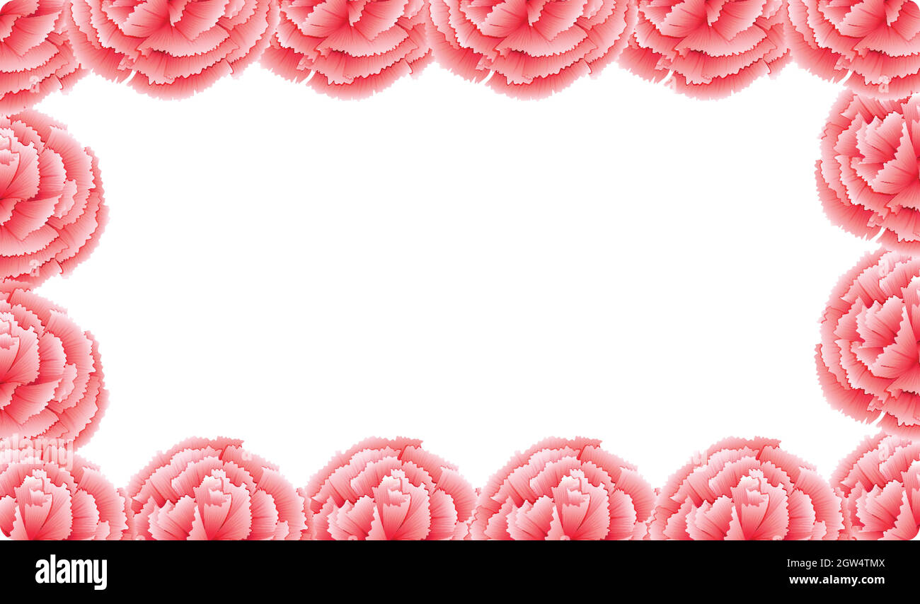 Pink carnation flower frame Stock Vector Image & Art - Alamy