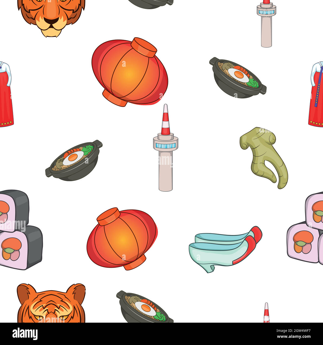 Creative south korea travel Stock Vector Images - Alamy