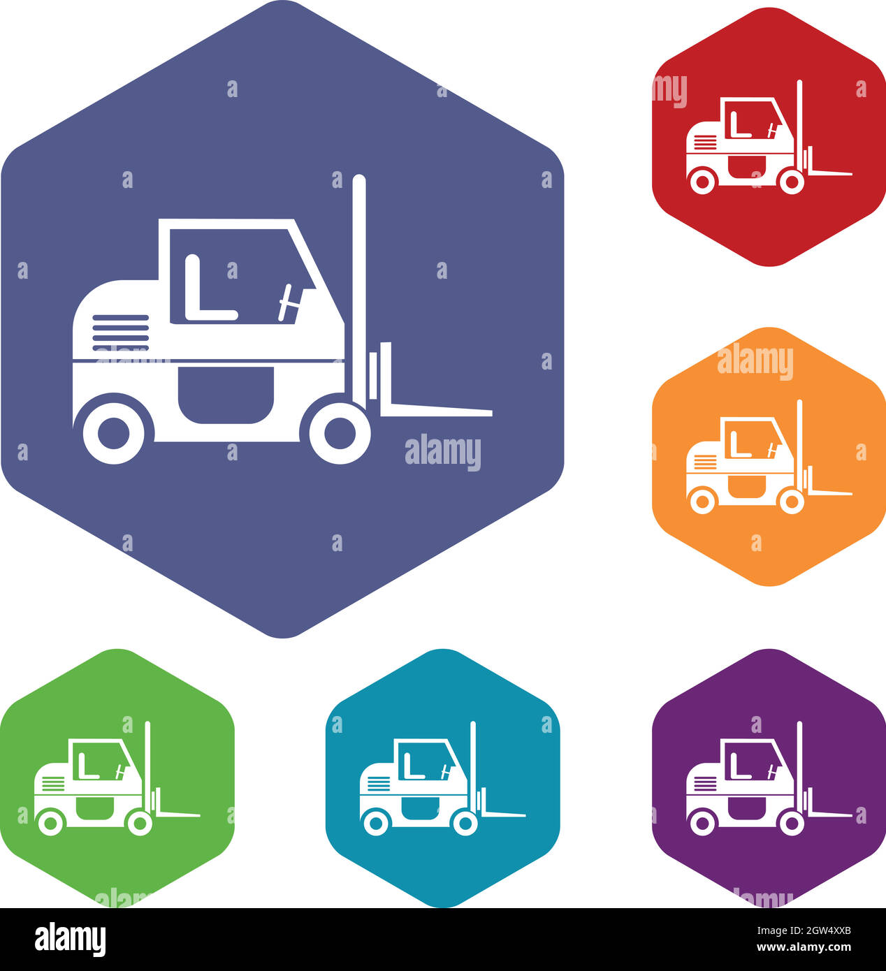 Forklift icons set Stock Vector Image & Art - Alamy