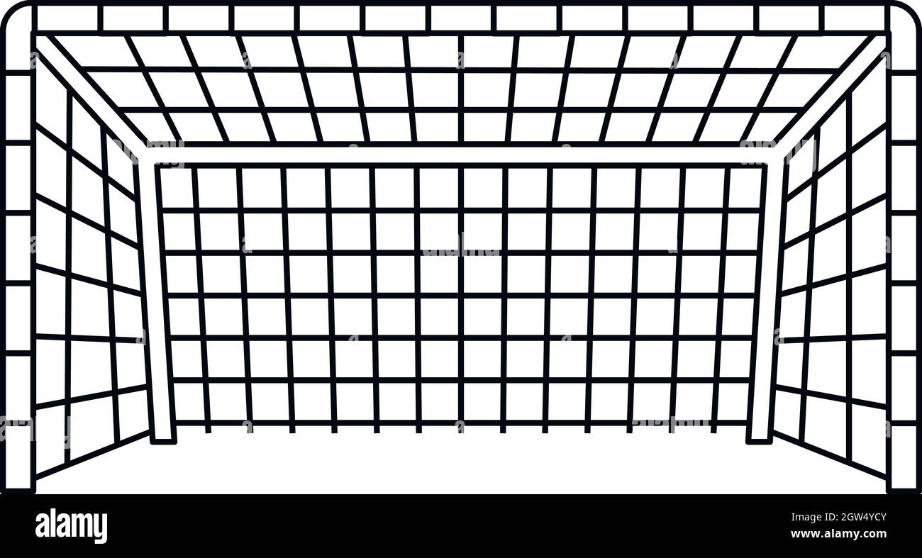 Soccer goal icon, outline style Stock Vector Image & Art - Alamy
