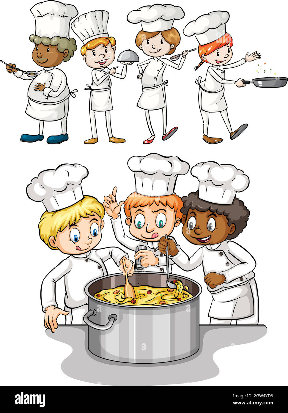 Chef cooks Stock Vector Images - Alamy