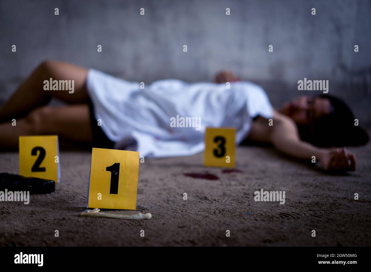 Young Woman Lying Down Dead High Resolution Stock Photography and ...