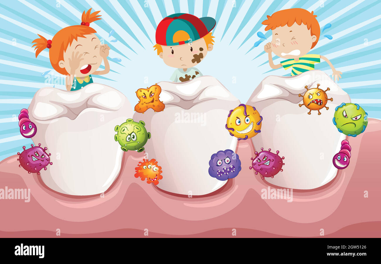 Children with dirty teeth Stock Vector Image & Art - Alamy