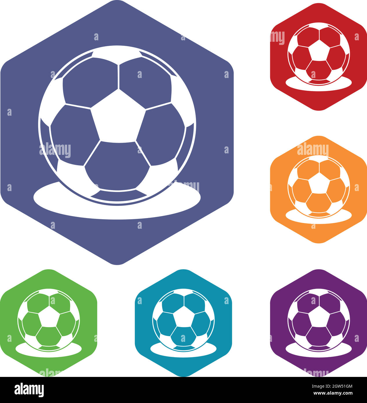 Soccer ball icons set Stock Vector Image & Art - Alamy