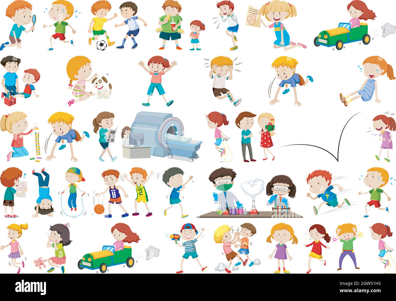 Set of children character Stock Vector Image & Art - Alamy