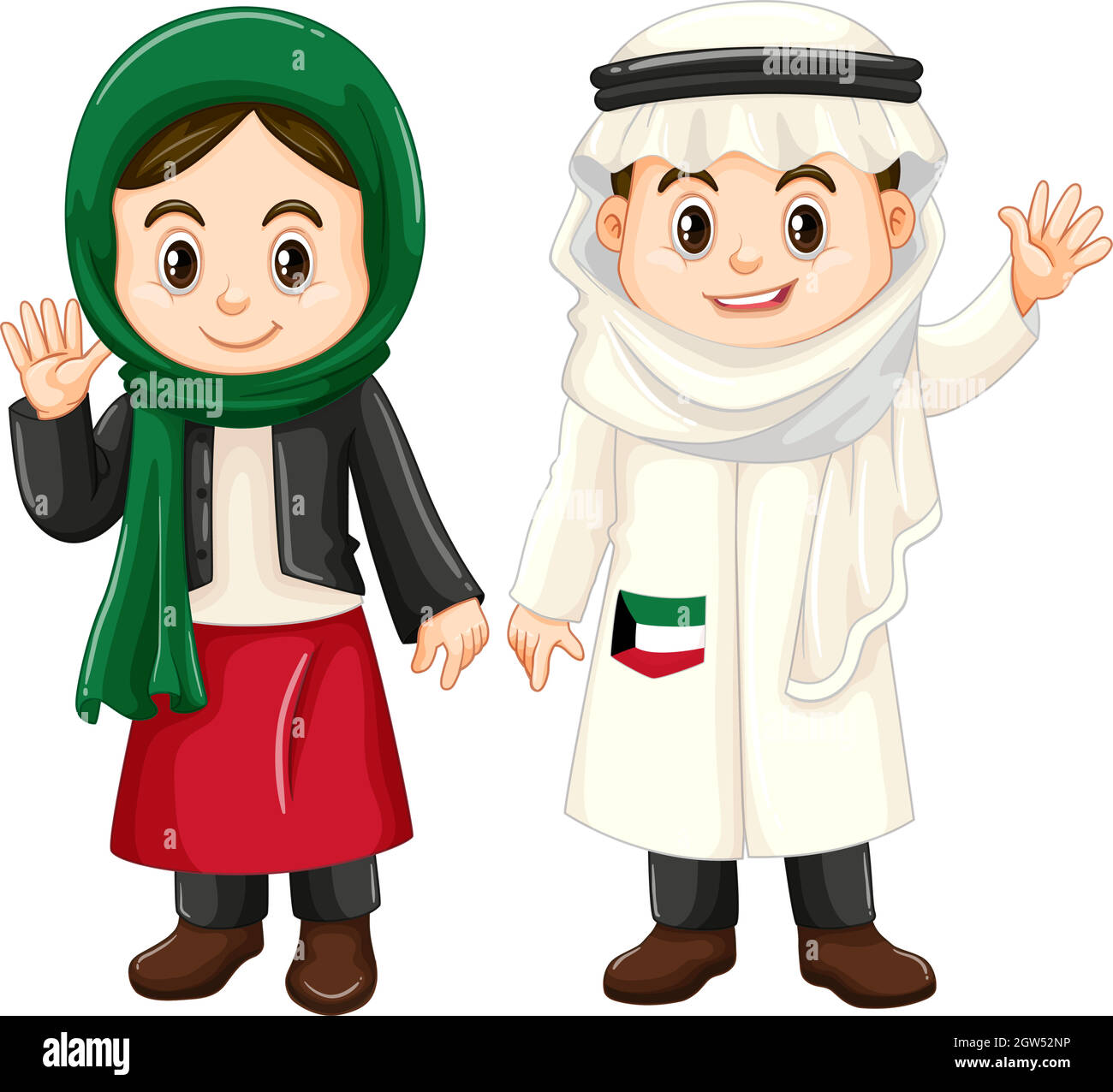 Kuwait flag clipart Stock Vector Images - Alamy