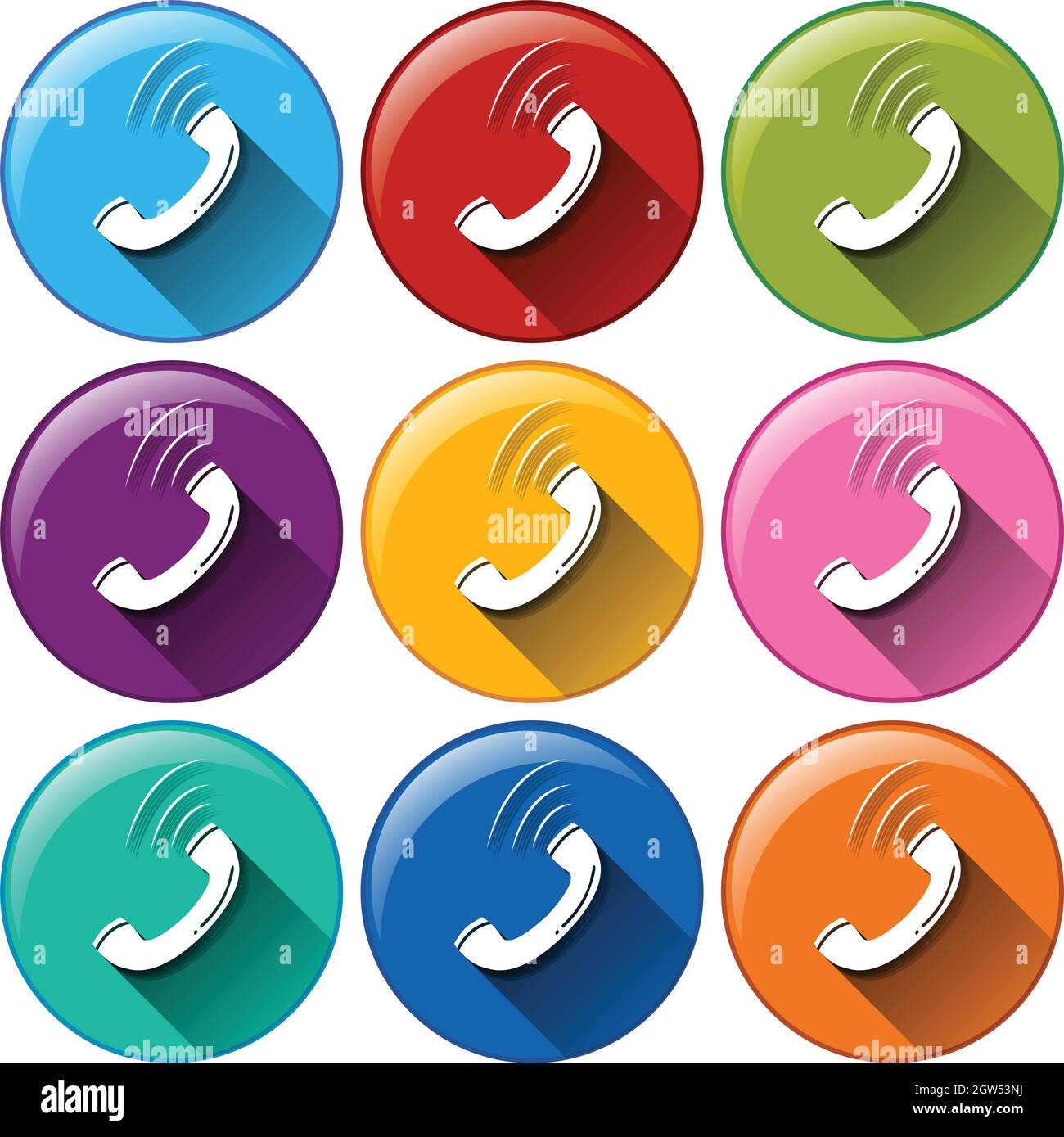 Round icons showing a telephone receiver Stock Vector Image & Art - Alamy