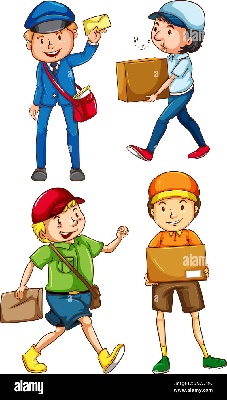 Post office packages Stock Vector Images - Alamy