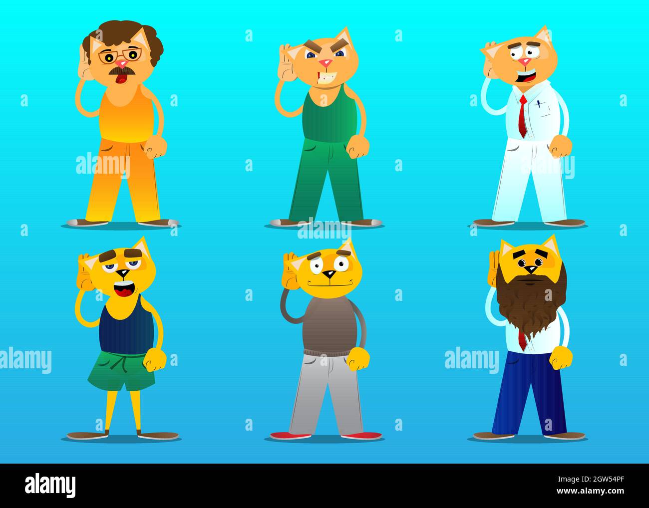 Hand holds kitten Stock Vector Images - Alamy