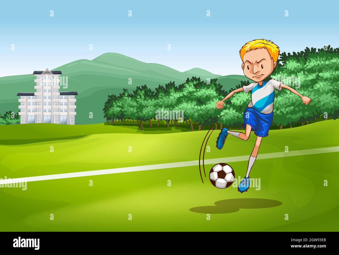 Soccer landscape Stock Vector Images - Alamy