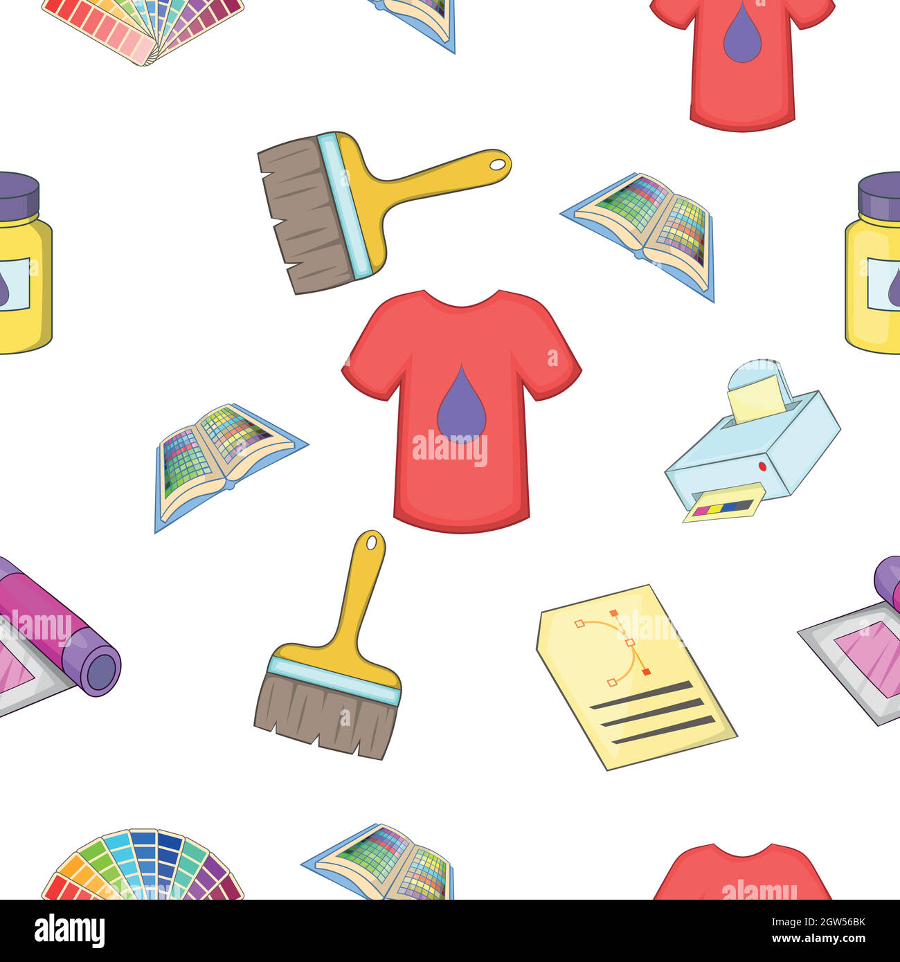 Printer pattern, cartoon style Stock Vector Image & Art - Alamy