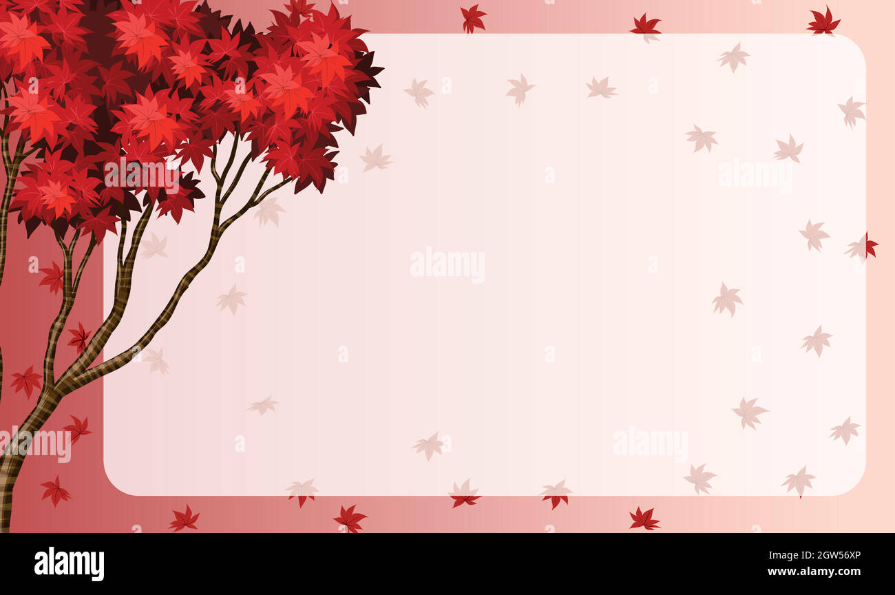 Border design with red maple leaves Stock Vector Image & Art - Alamy