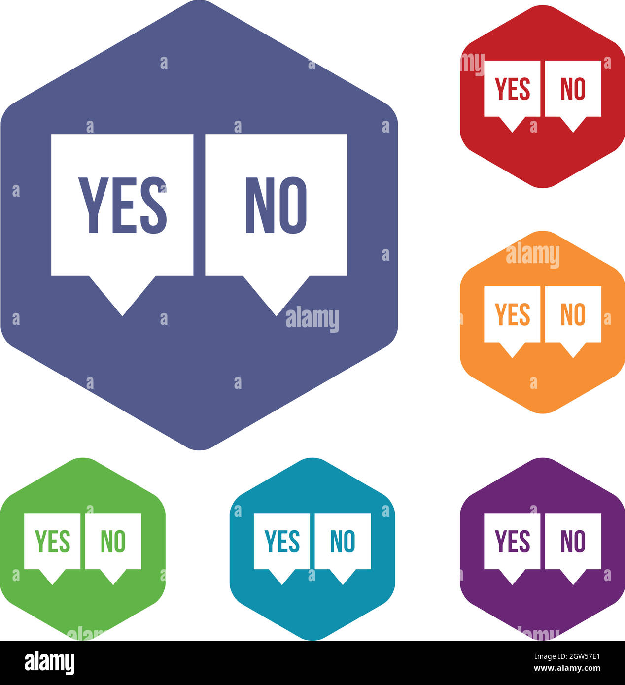 Signs of yes and no icons set Stock Vector Image & Art - Alamy