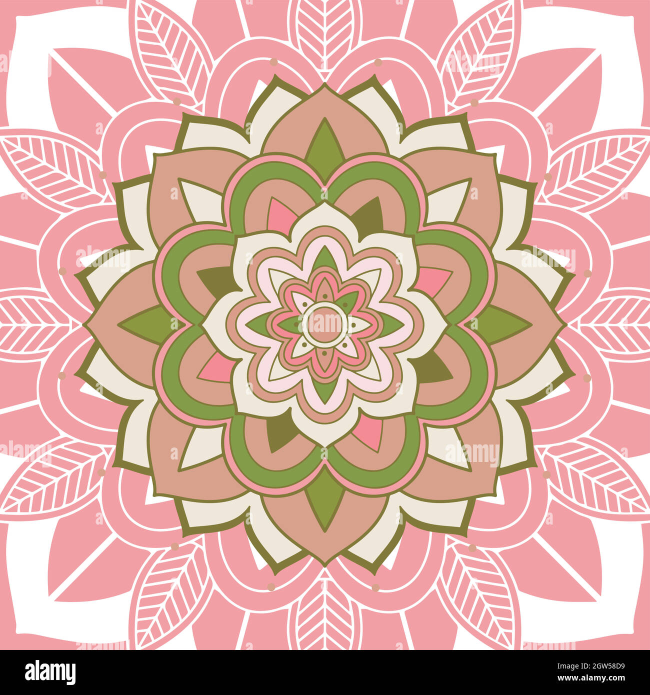 Mandala patterns on pink background Stock Vector Image & Art - Alamy
