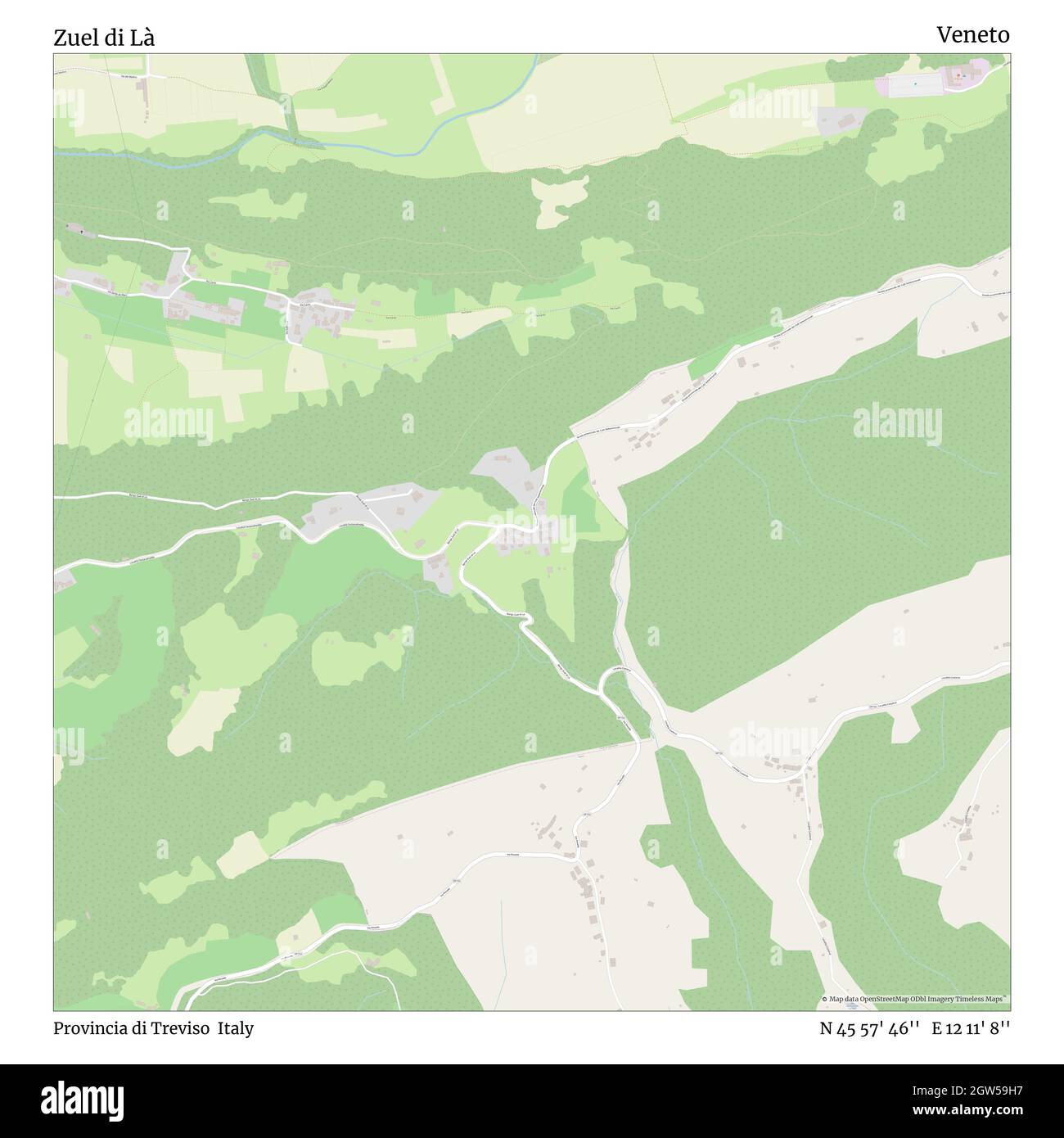 Zuel di Là, Provincia di Treviso, Italy, Veneto, N 45 57' 46'', E 12 11 ...