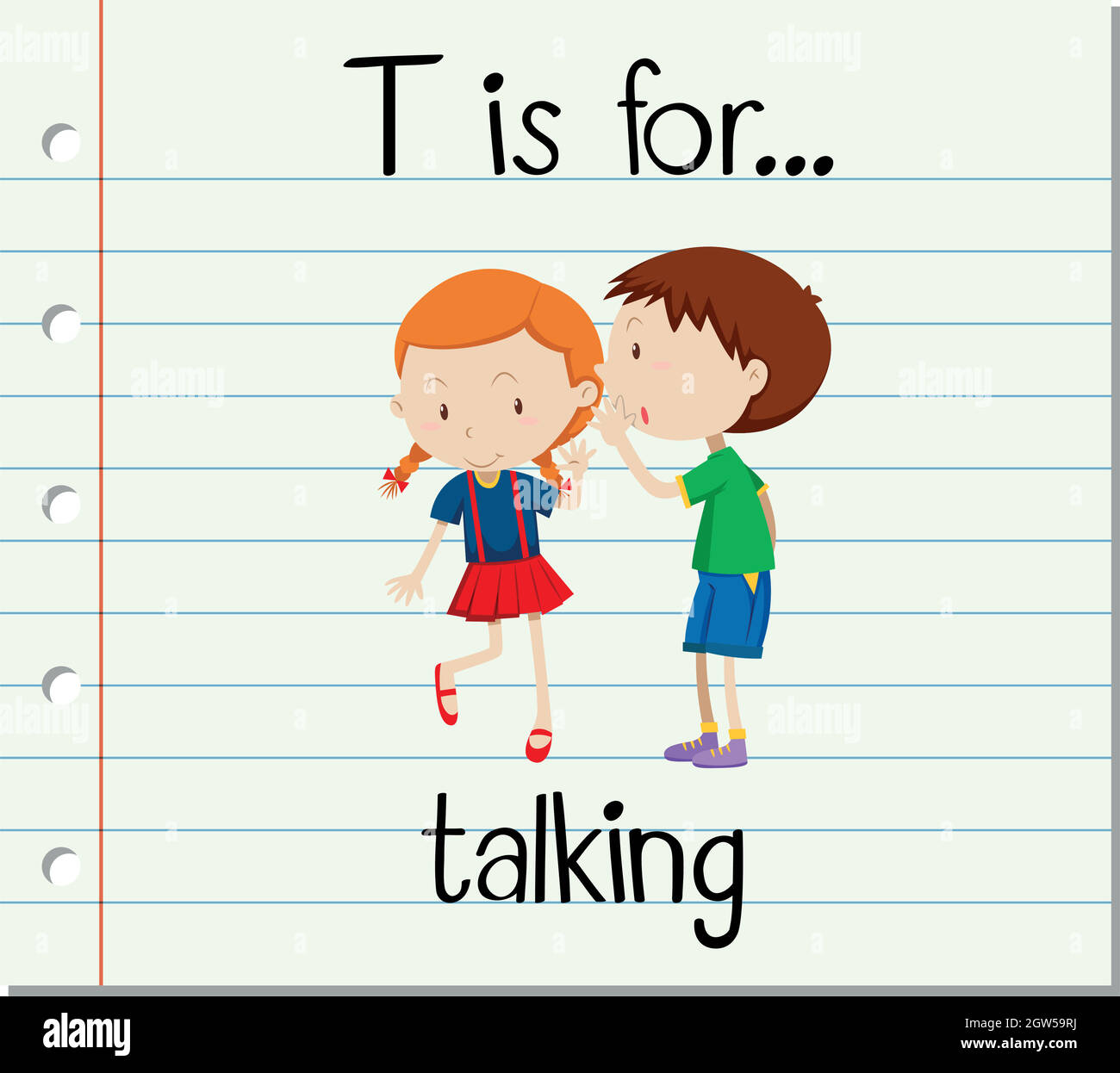 Flashcard letter T is for talking Stock Vector Image & Art - Alamy
