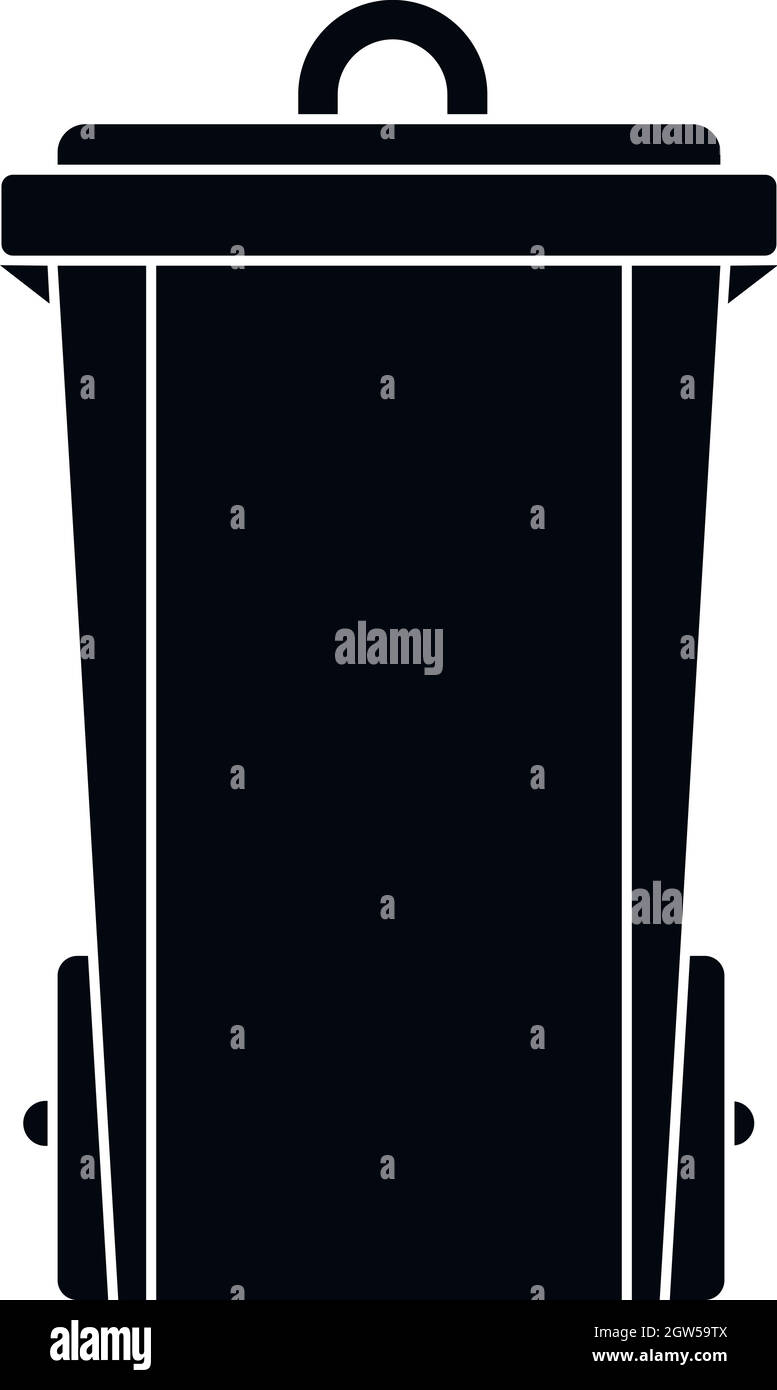 Garbage bin icon, simple style Stock Vector Image & Art - Alamy