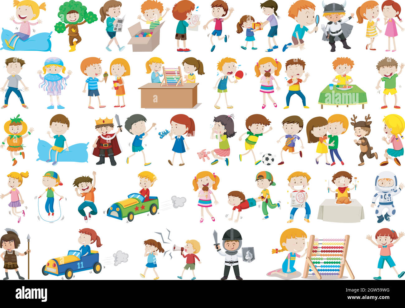 Astronaut vector character set Stock Vector Images - Alamy