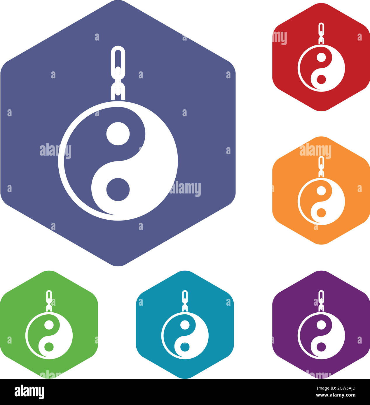 Sign yin yang icons set Stock Vector Image & Art - Alamy