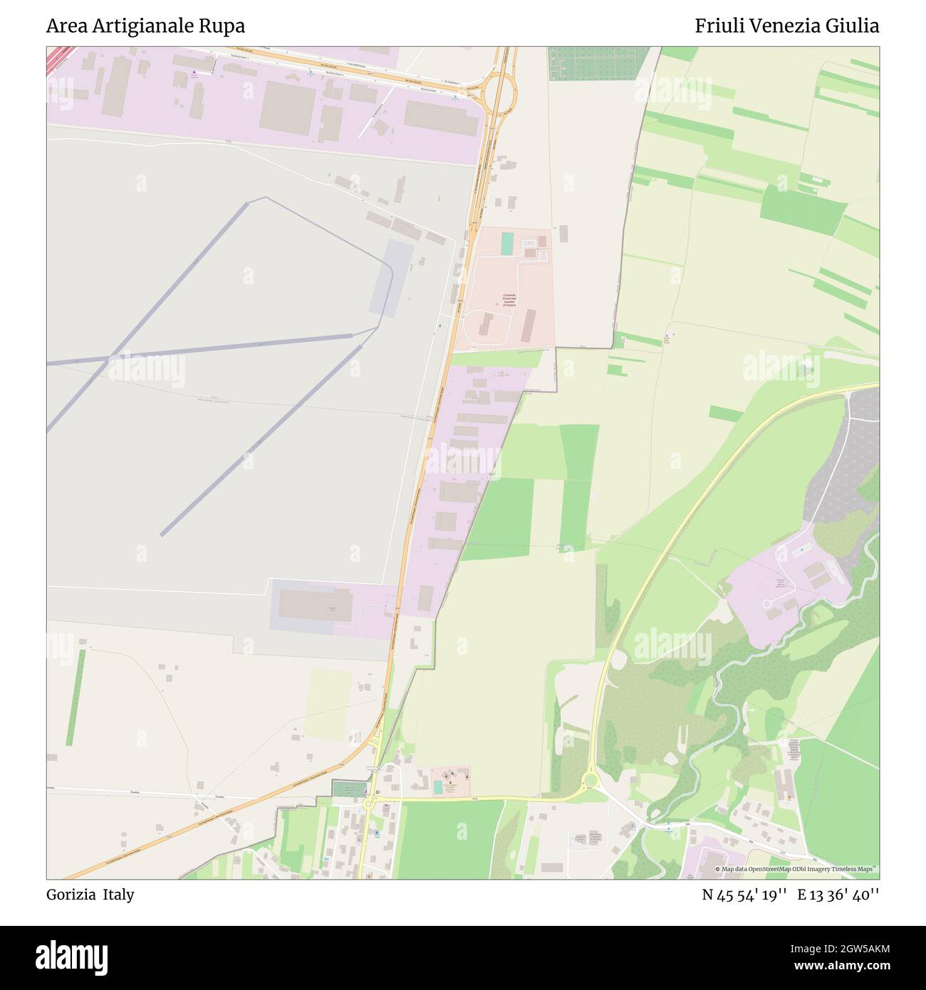 Area Artigianale Rupa, Gorizia, Italy, Friuli Venezia Giulia, N 45 54 ...