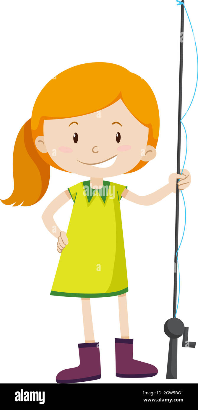 Kids Fishing Pole Clip Art