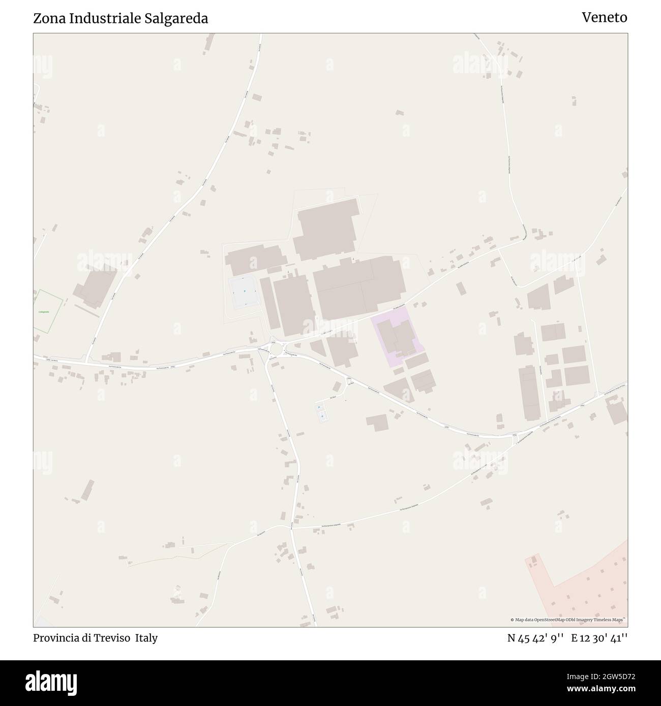 Zona Industriale Salgareda, Provincia di Treviso, Italy, Veneto, N 45 ...