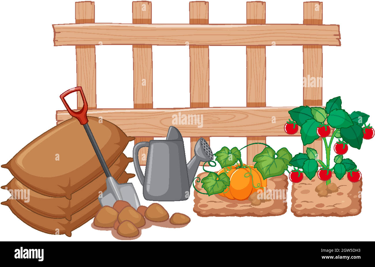 Garden plants growing in Cut Out Stock Images & Pictures - Alamy