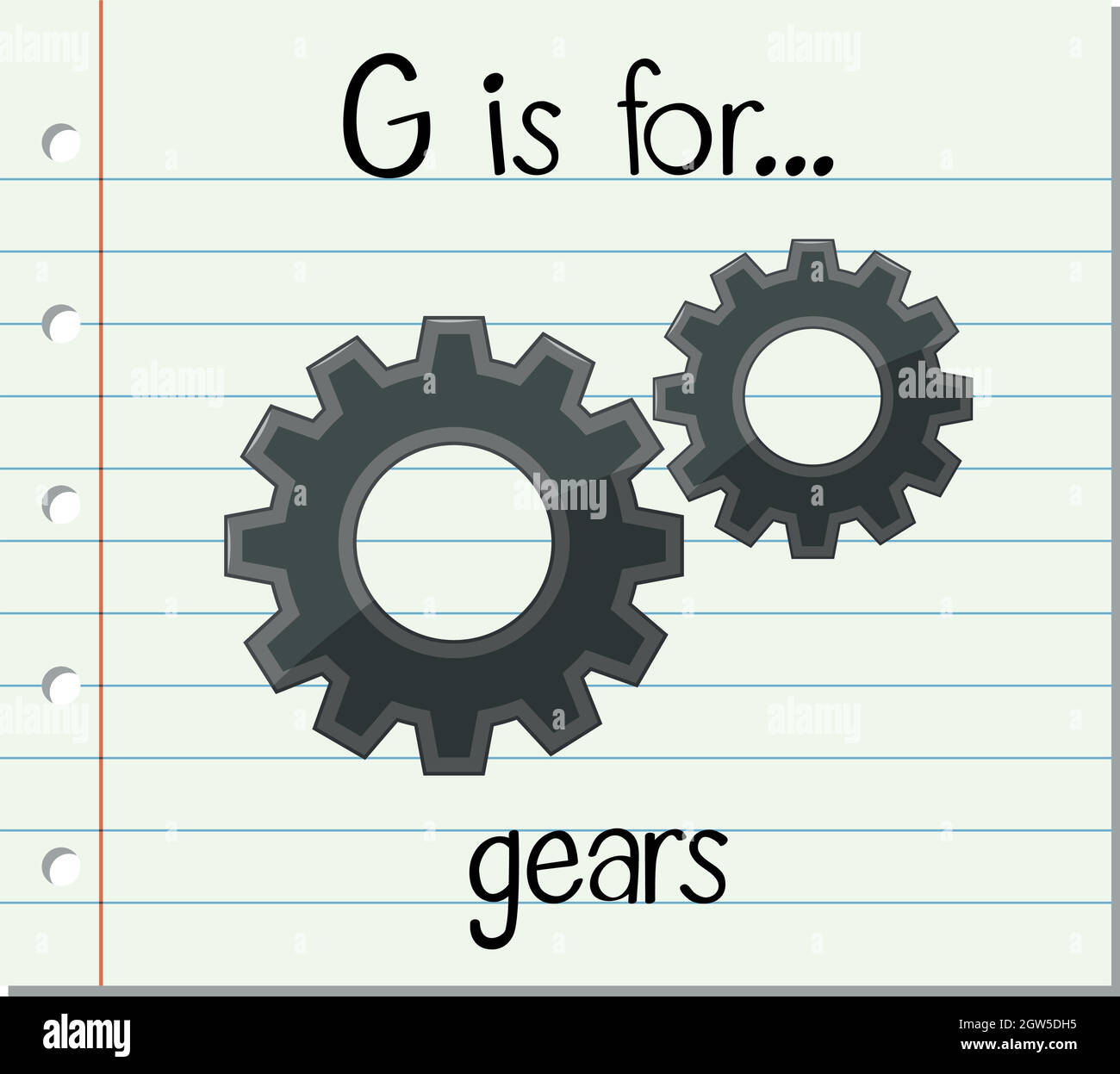 Flashcard letter G is for gears Stock Vector Image & Art - Alamy