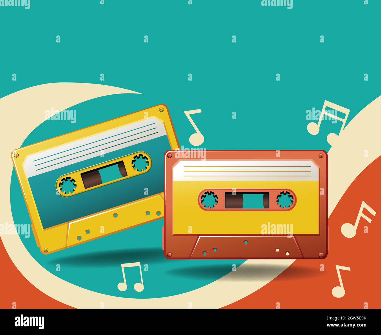 Retro cassette tapes Stock Vector Images - Alamy