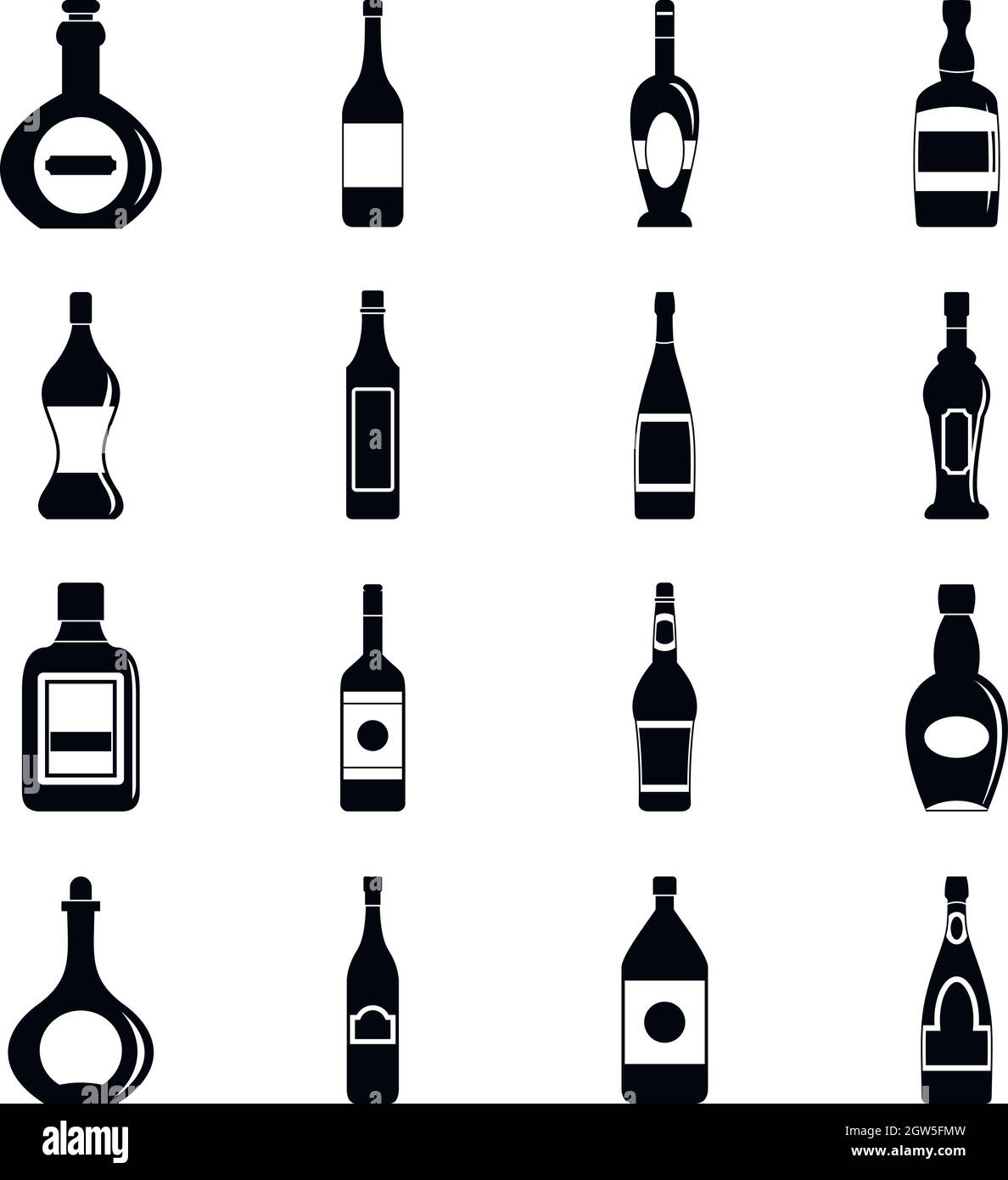 Bottle forms icons set, simple style Stock Vector Image & Art - Alamy