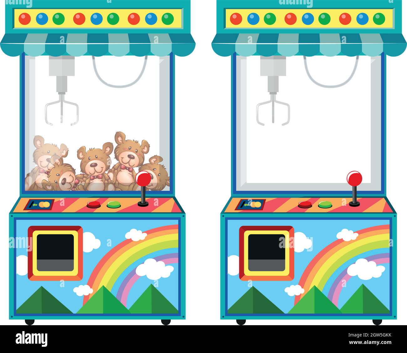 Arcade game machine with dolls Stock Vector Image & Art - Alamy