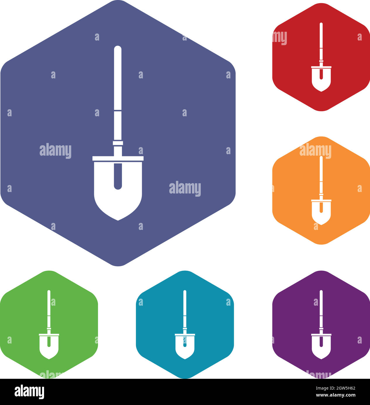 Shovel set set vector Stock Vector Images - Alamy