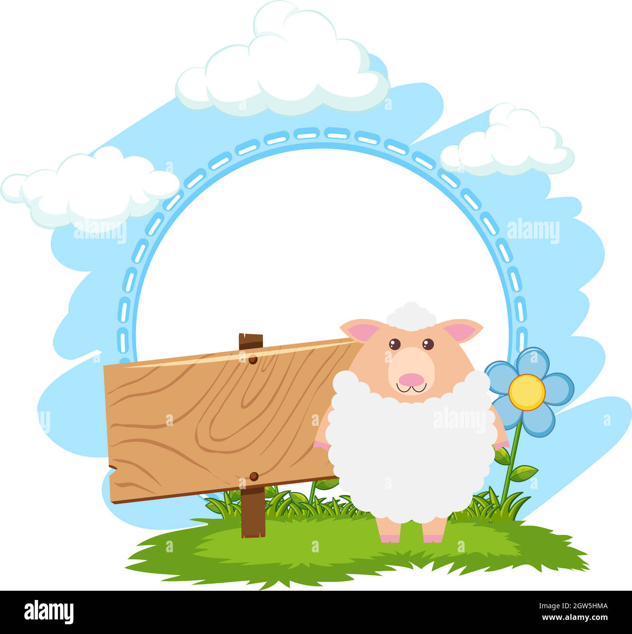 Board template with white sheep Stock Vector Image & Art - Alamy
