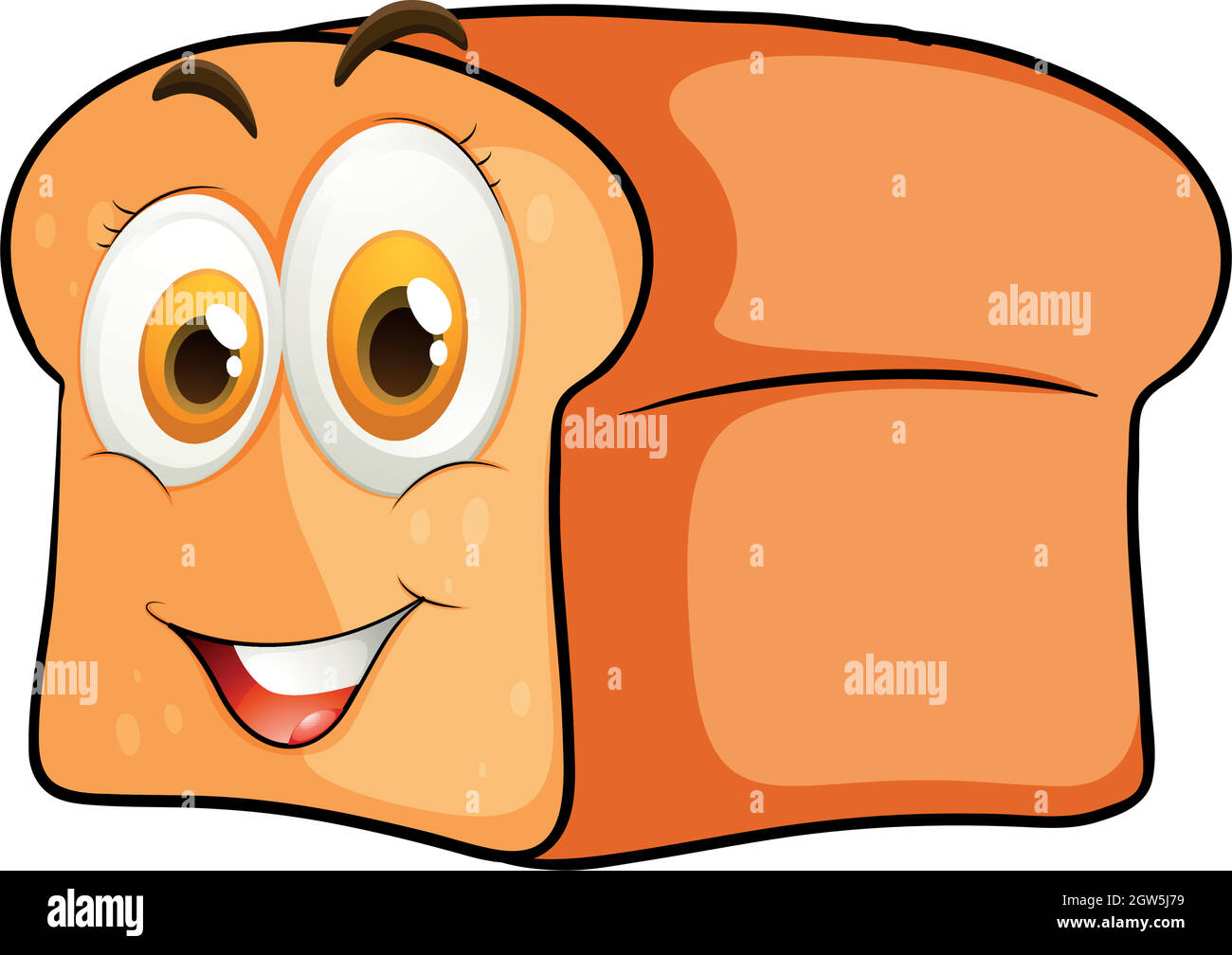 Loaf of bread with happy face Stock Vector Image & Art - Alamy