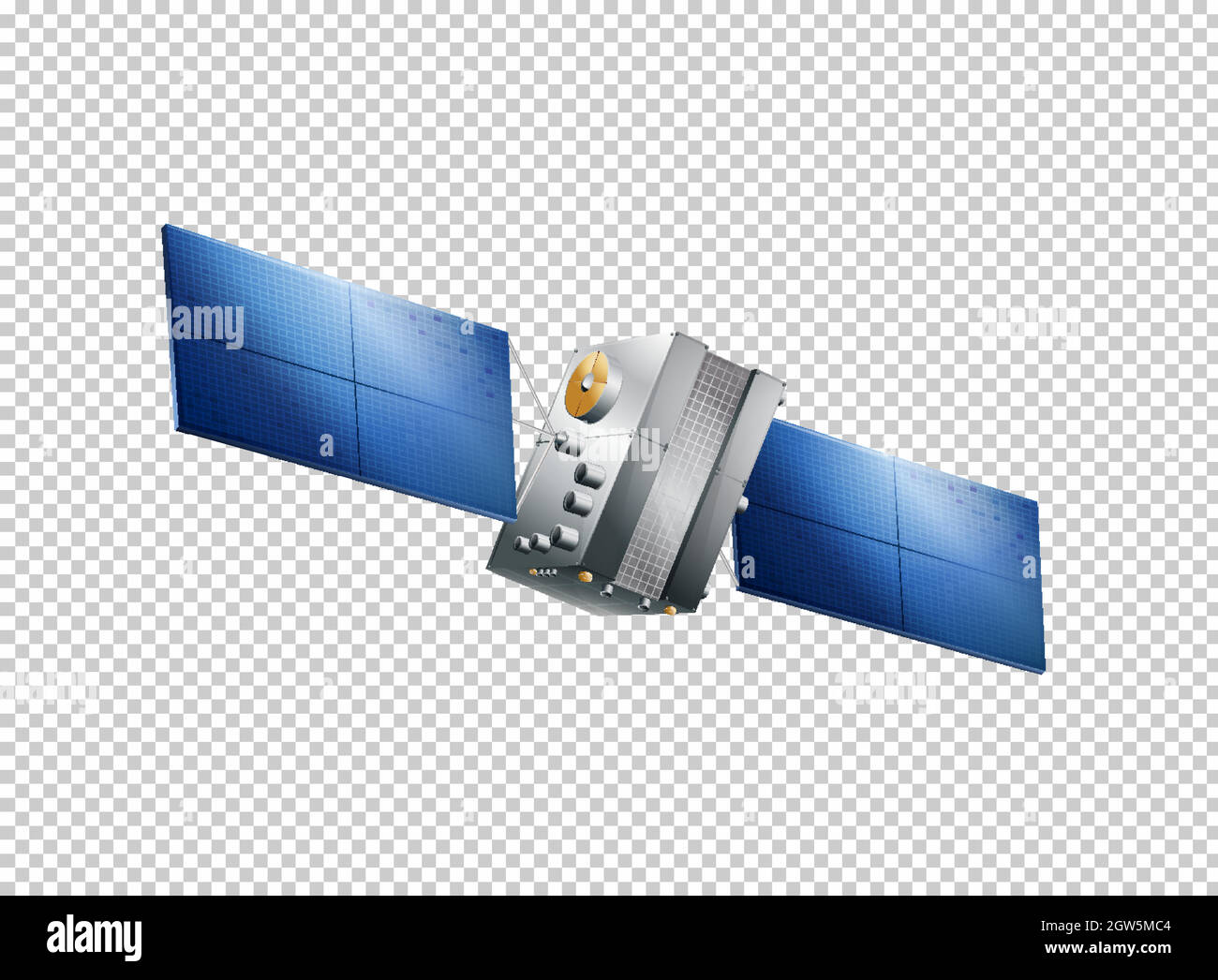 Satellite flying on transparent background Stock Vector Image & Art - Alamy