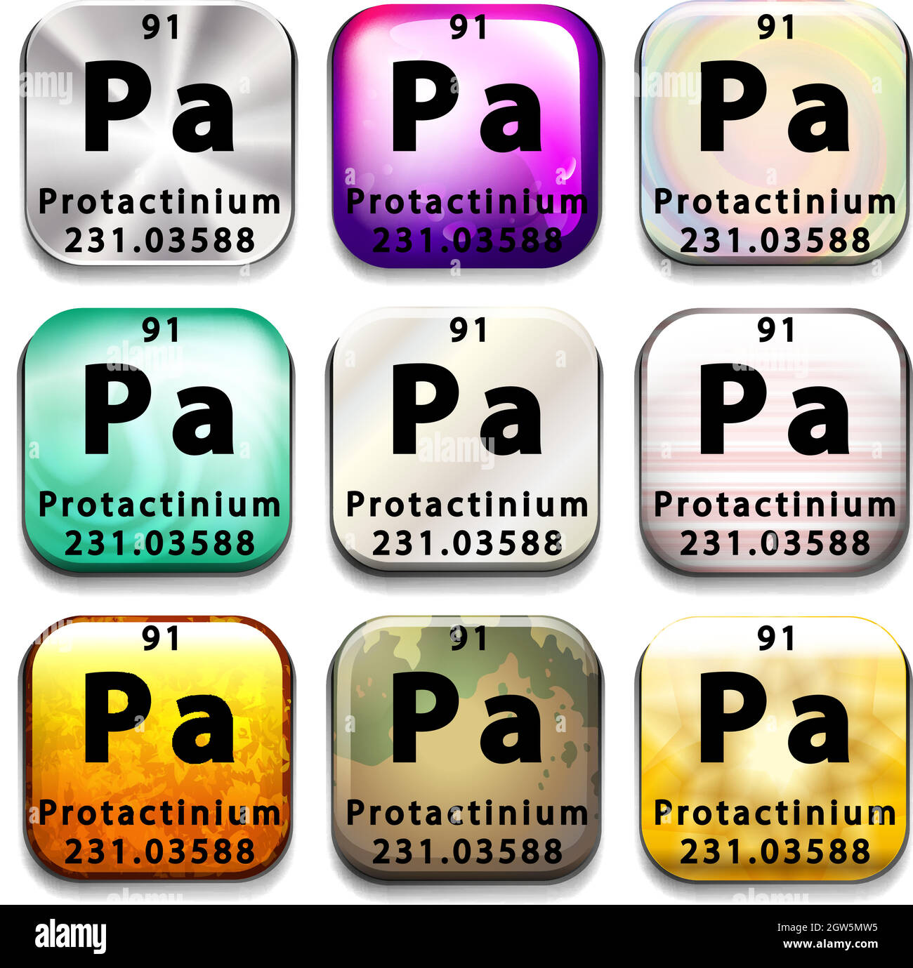 91 protactinium Stock Vector Images - Alamy