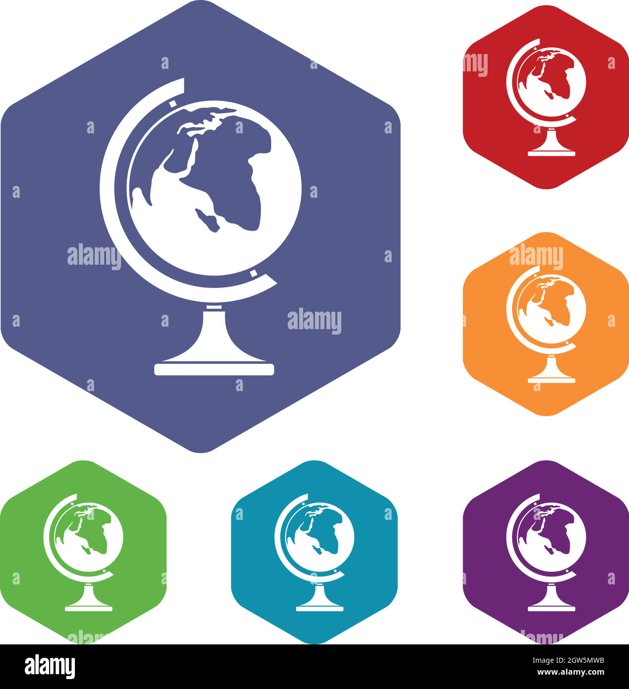 Globe icons set Stock Vector Image & Art - Alamy