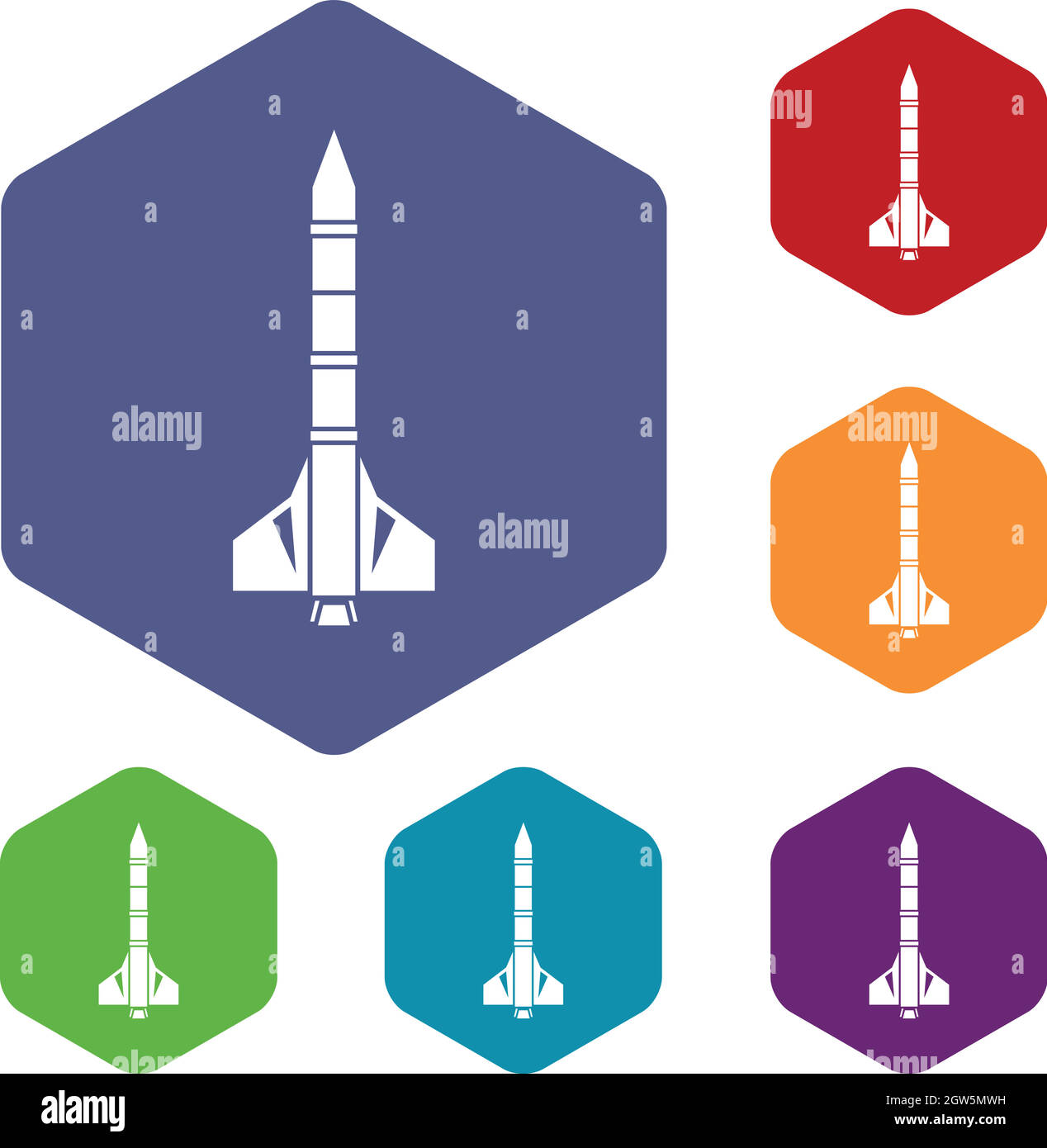 Atomic rocket icons set Stock Vector Image & Art - Alamy