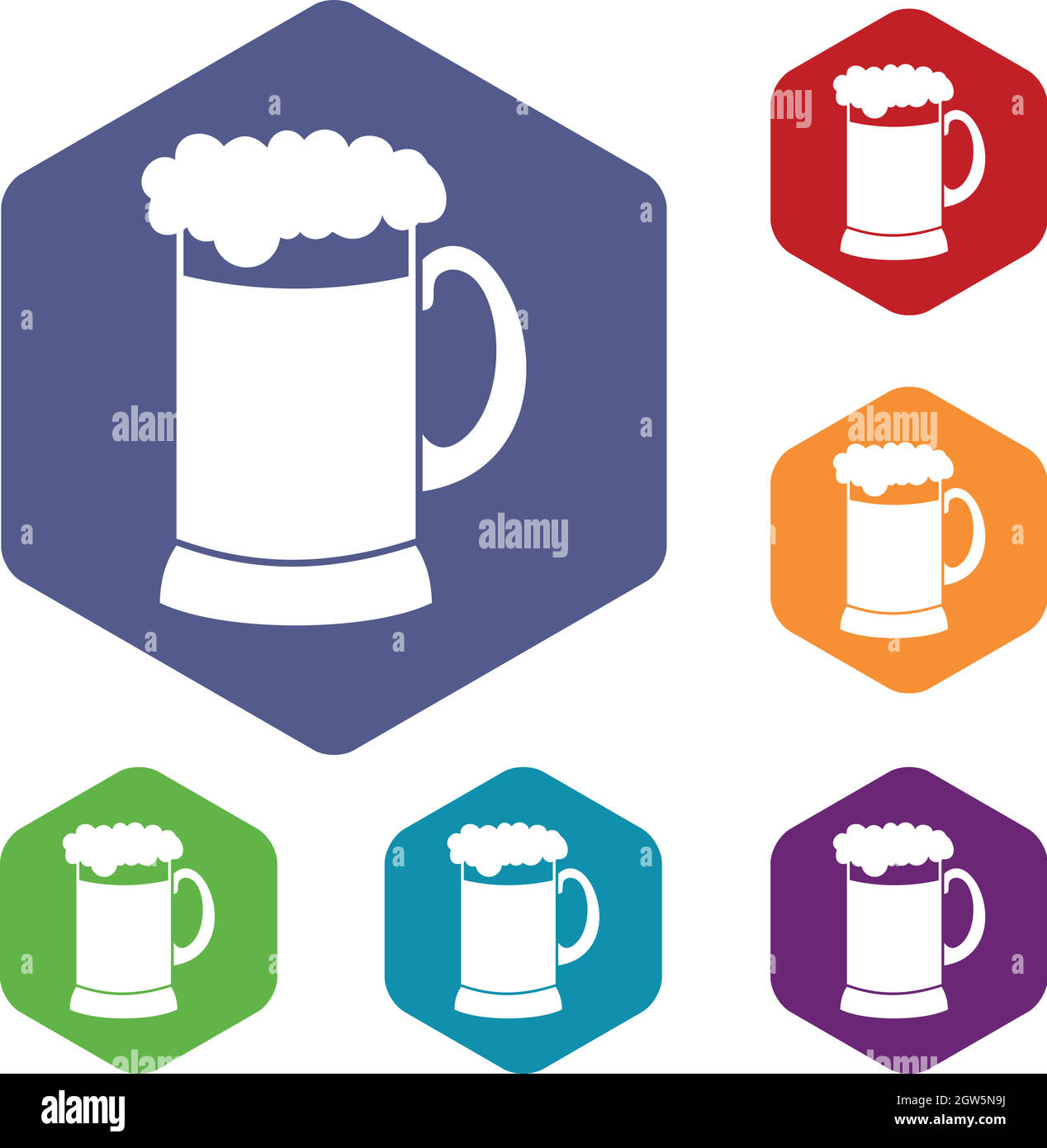 Mug dark beer set Stock Vector Images - Alamy