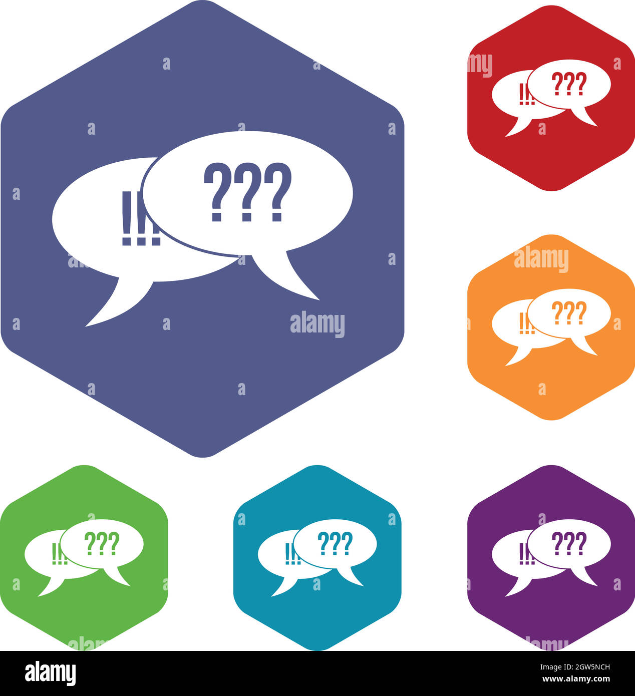 Question and exclamation icons set Stock Vector Image & Art - Alamy
