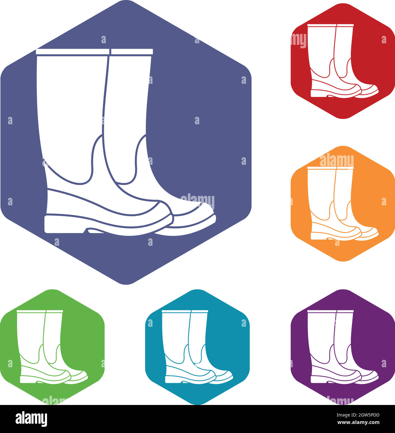 Boots icons set Stock Vector Image & Art - Alamy