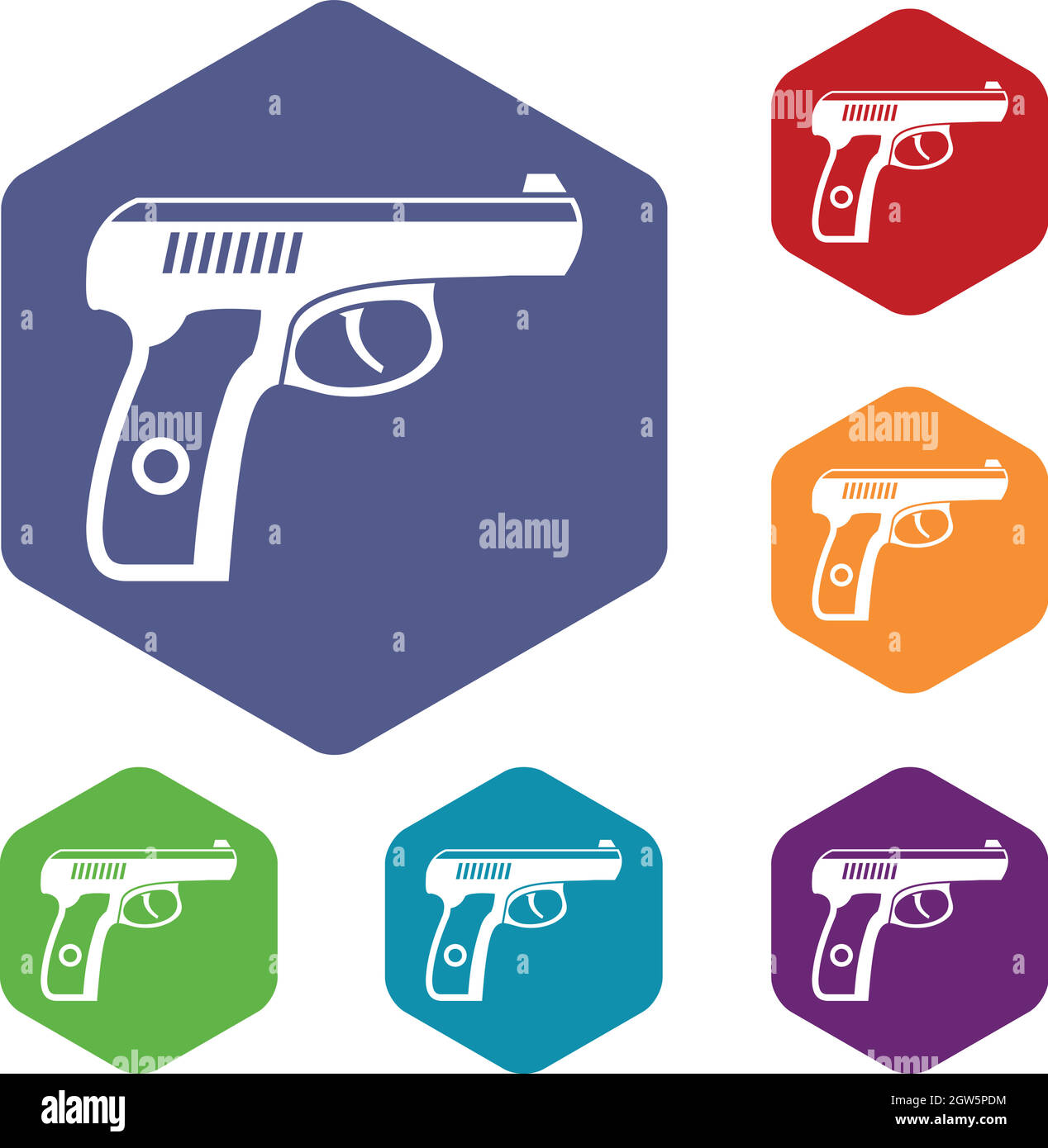 Gun icons set Stock Vector Image & Art - Alamy