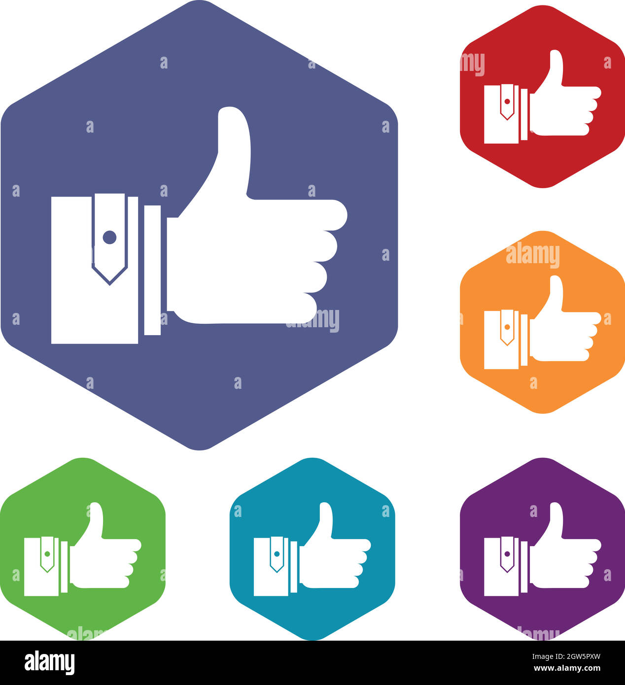 Thumbs up icons set Stock Vector Image & Art - Alamy