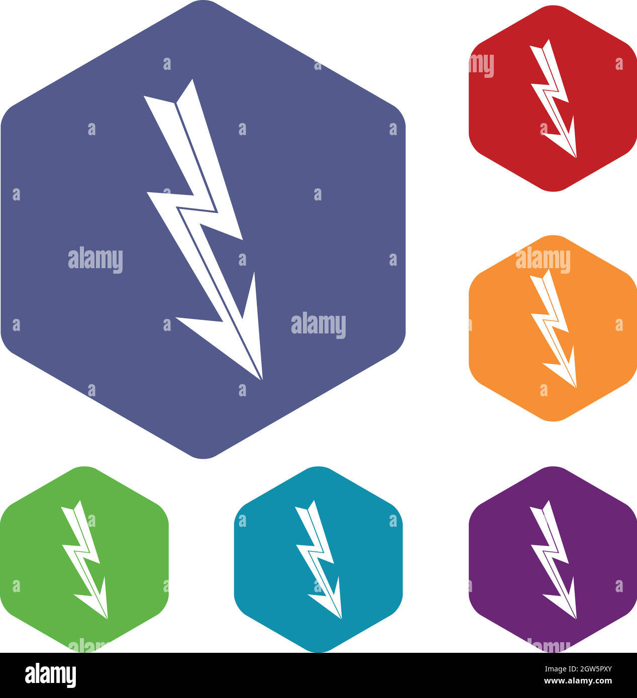 Arrow lightning icons set Stock Vector Image & Art - Alamy