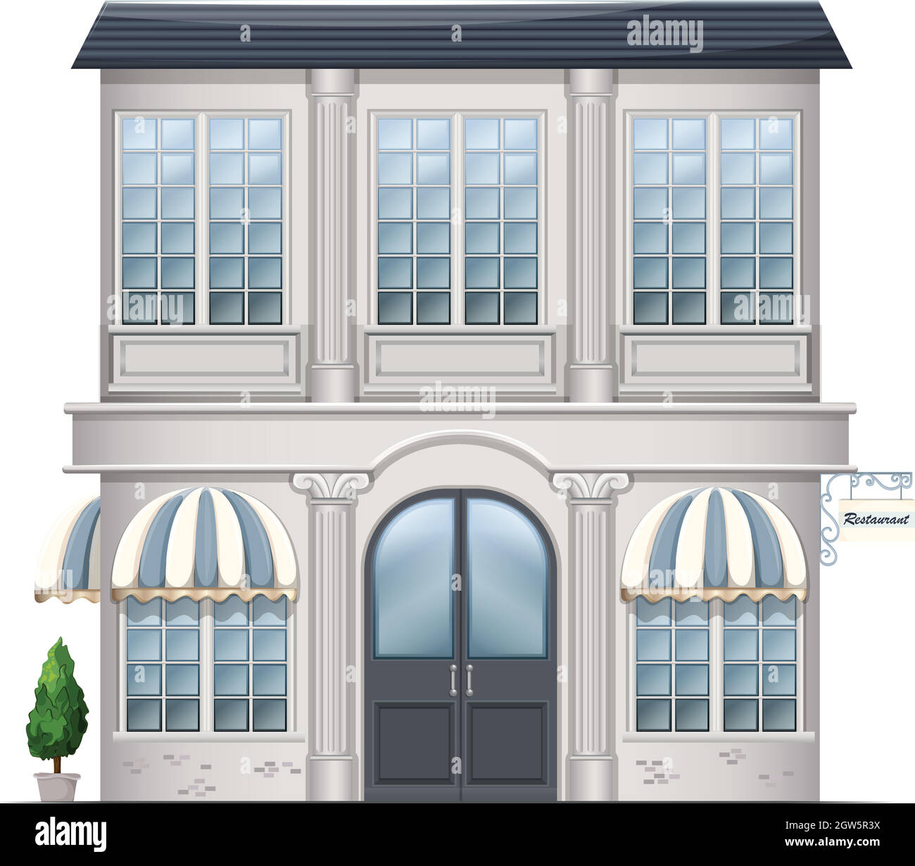 Restaurant architecture Stock Vector Images - Alamy