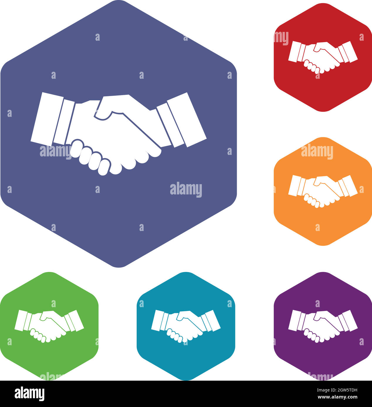 Handshake icons set Stock Vector Image & Art - Alamy